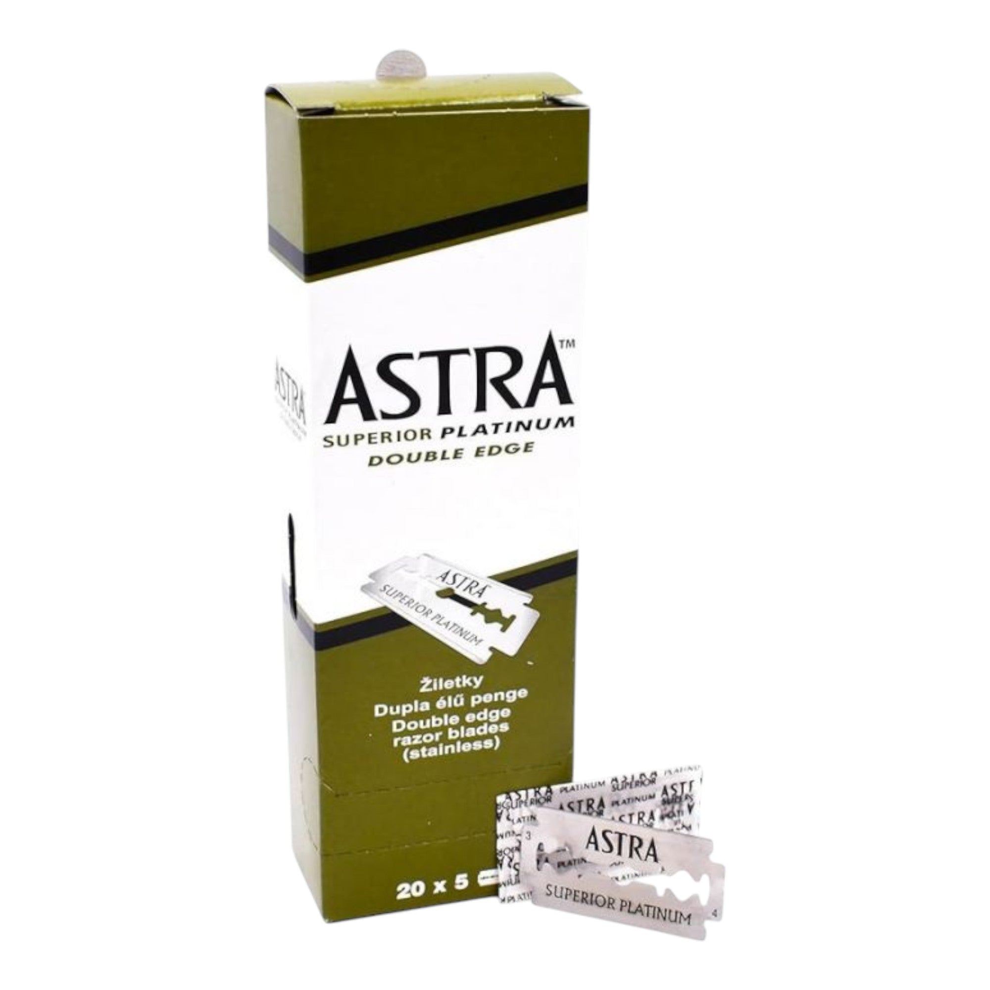 Astra - Superior Platinum Double Edge Razor Blades 20x5pcs