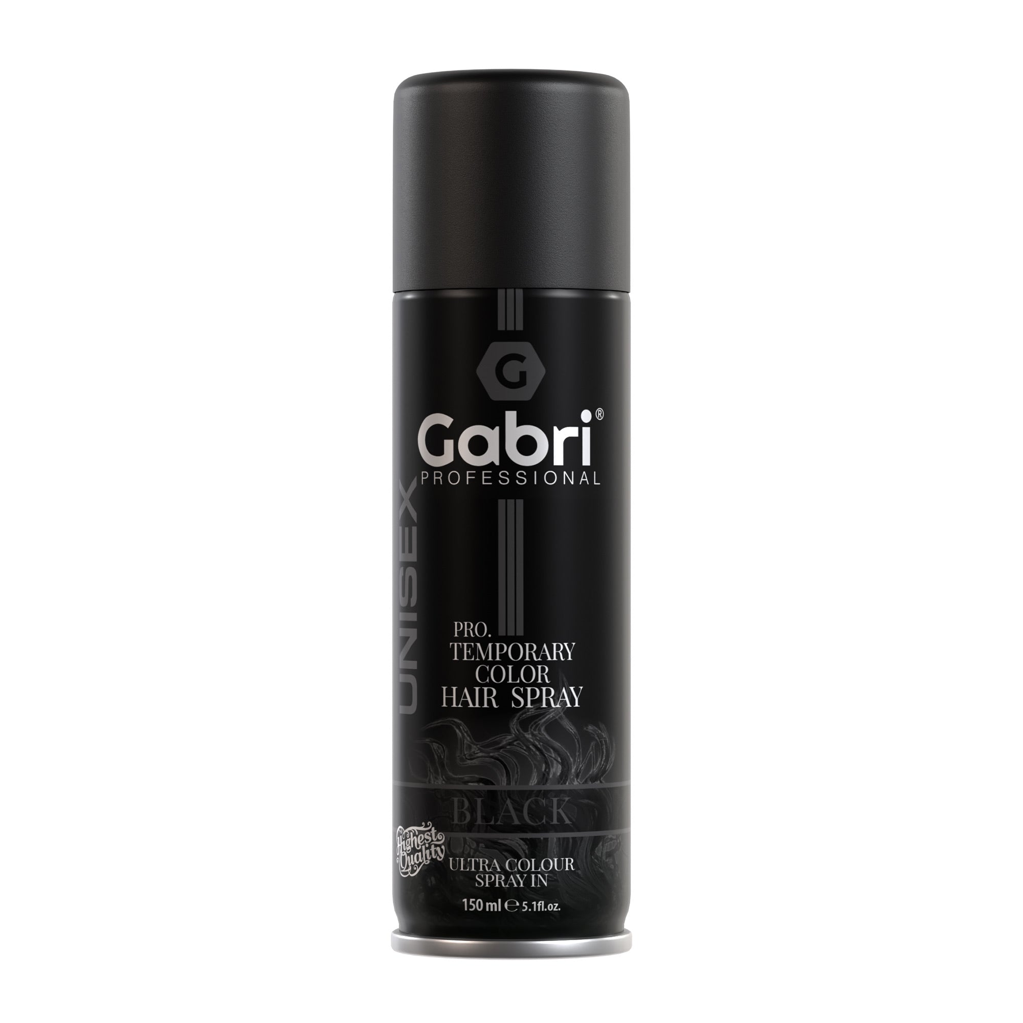 Gabri Professional - Pro Temporary Hair Colour Shimmer Spray Black 150